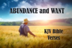 Awesome KJV Bible Verses About Abundance and Want